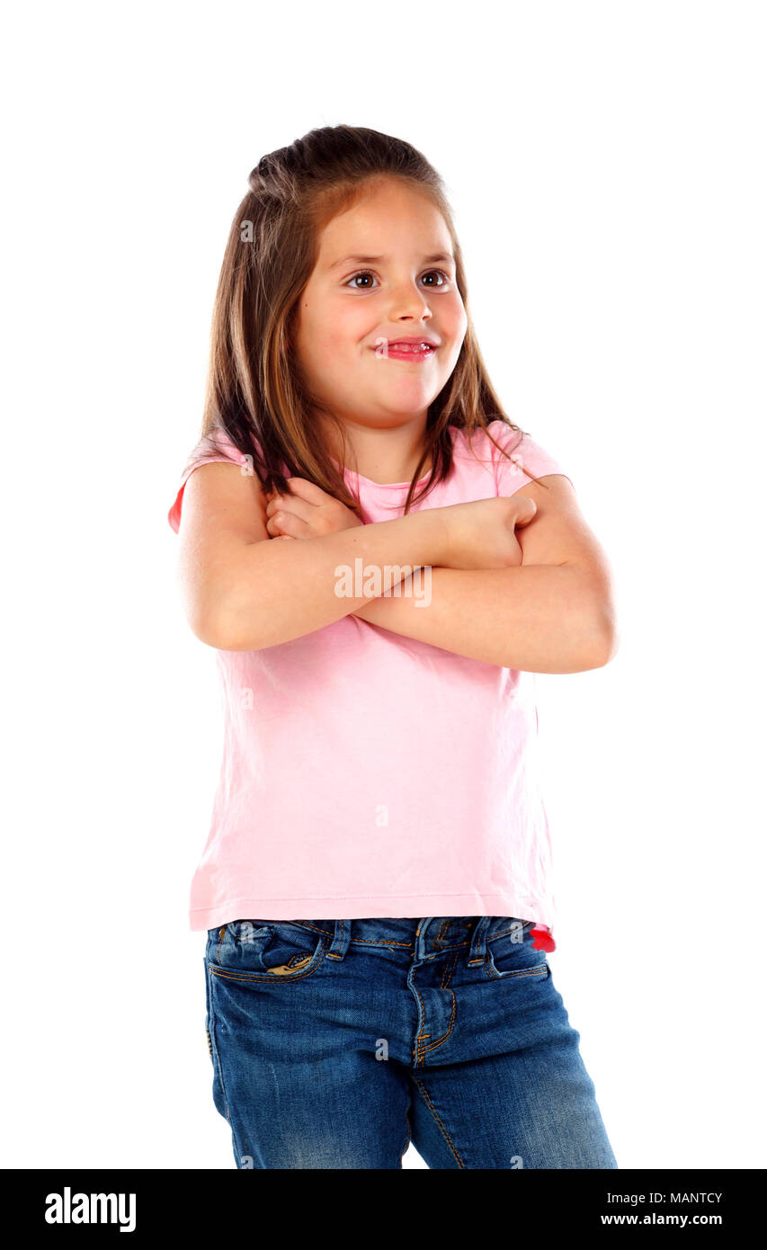 Straight face kid white hi-res stock photography and images - Alamy