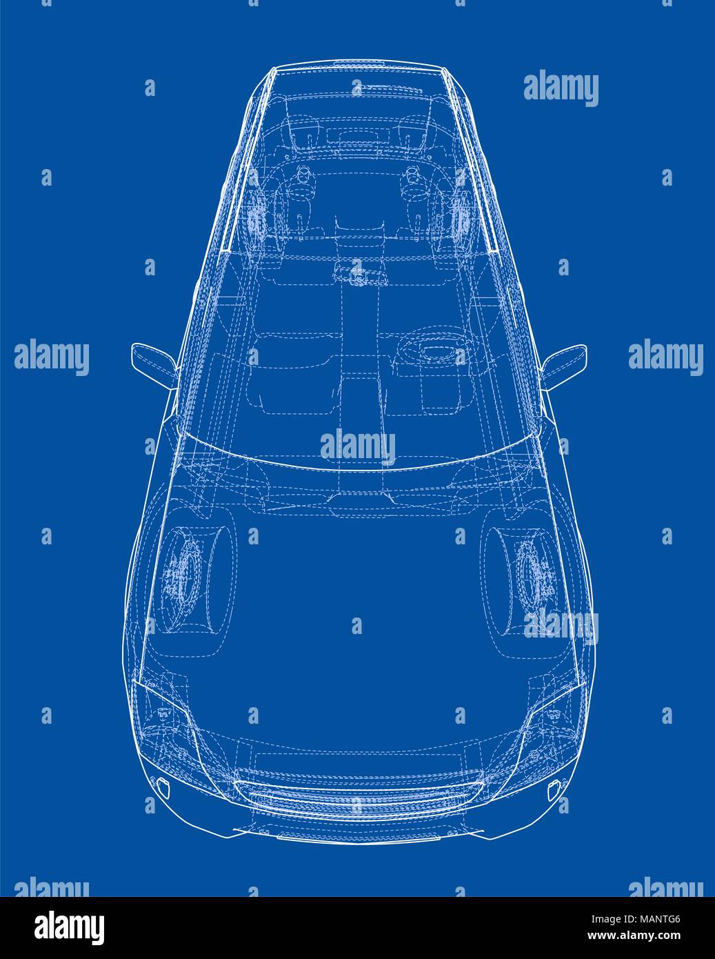 Concept car blueprint Stock Photo - Alamy