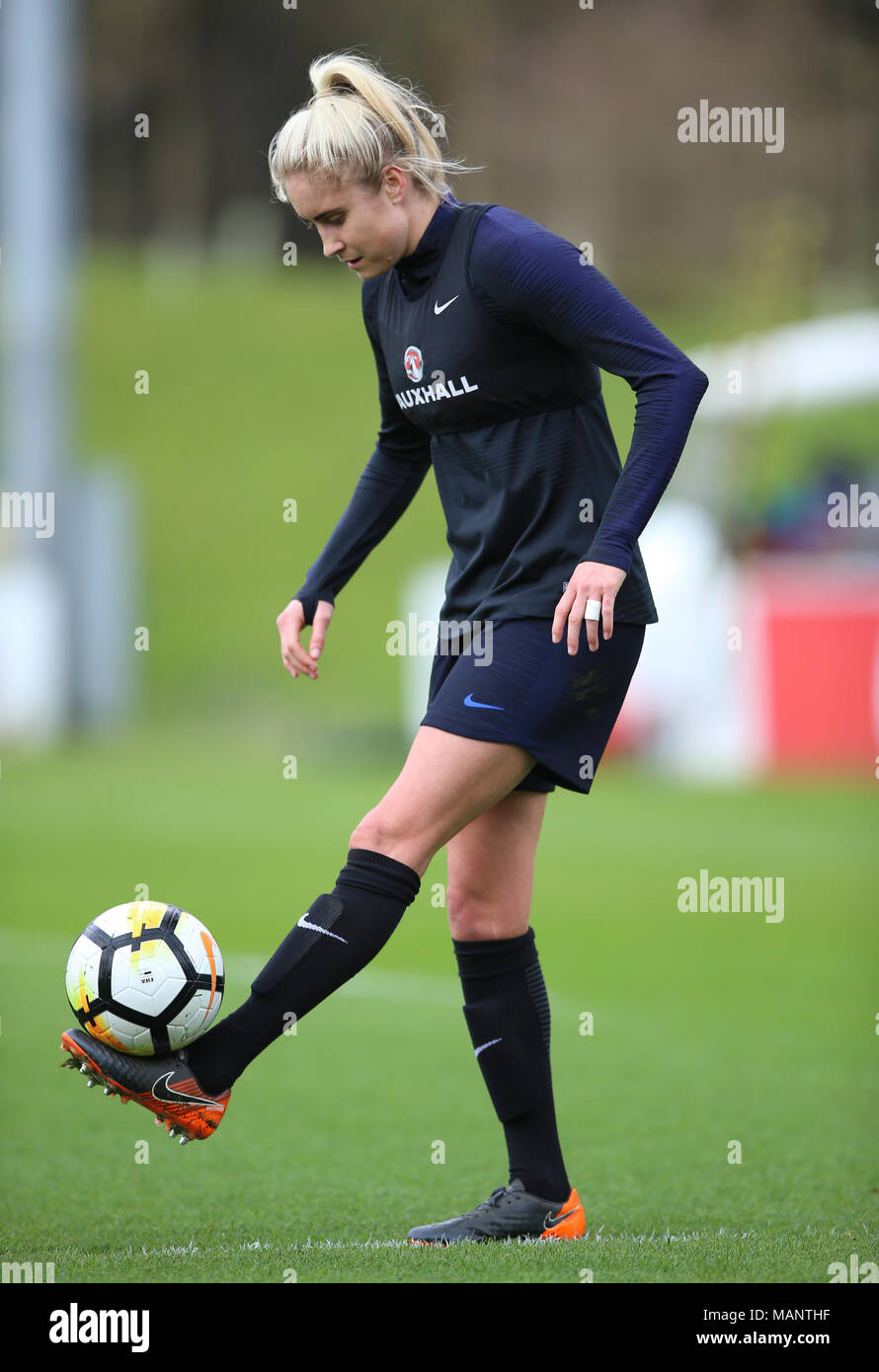 England Women's Stephanie Houghton during the training session at St ...