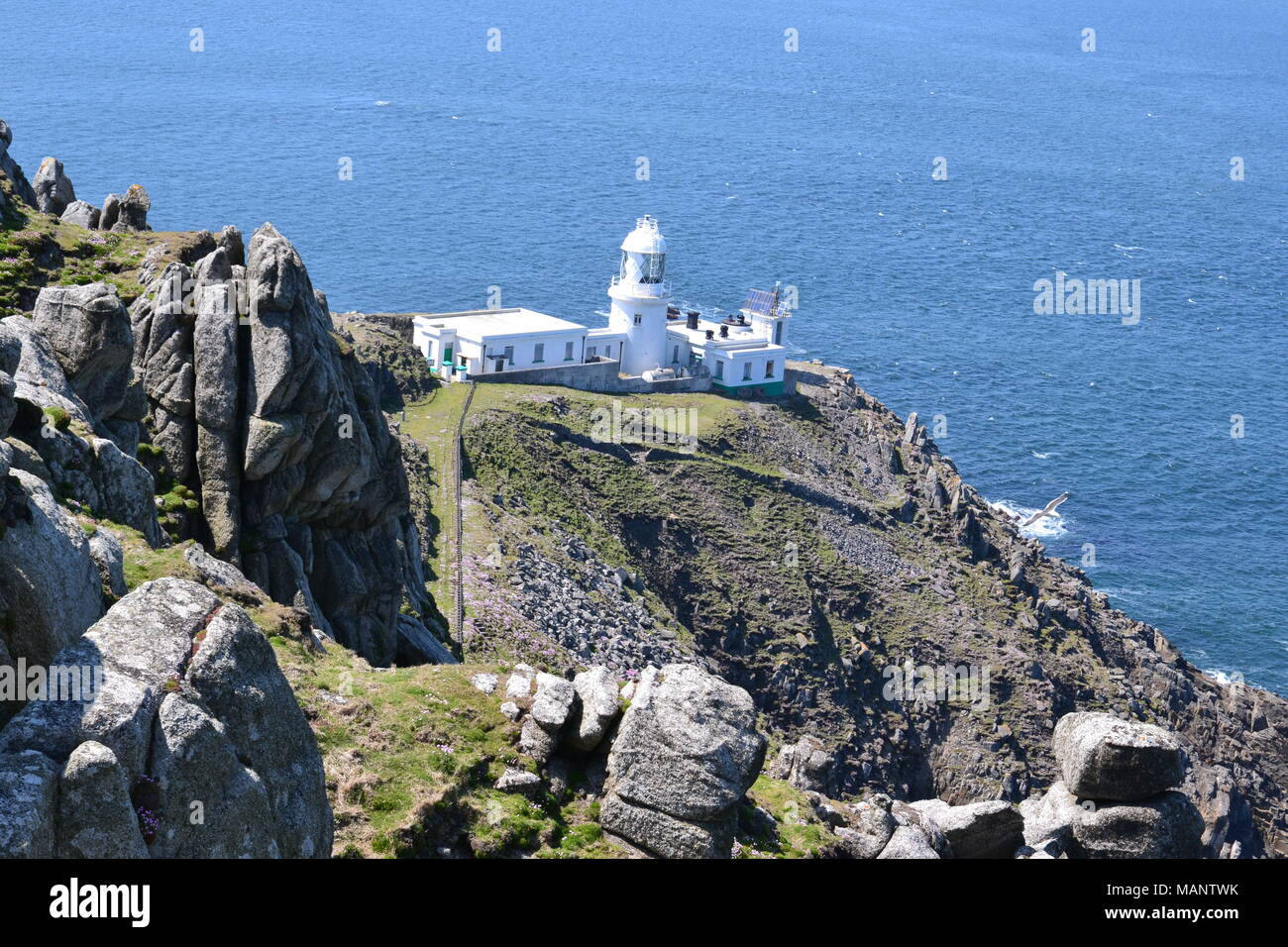 Lighthouse lundy island devon england hi-res stock photography and ...