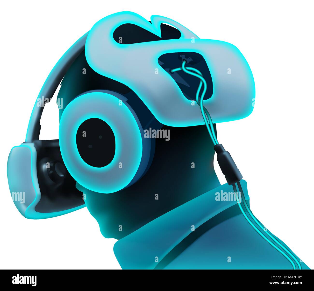 Gamer video game neon Stock Vector Images - Alamy