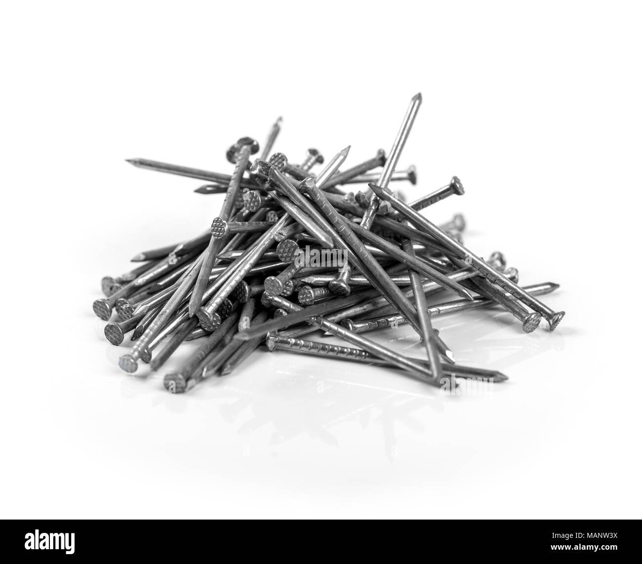 nails isolated on white Stock Photo - Alamy