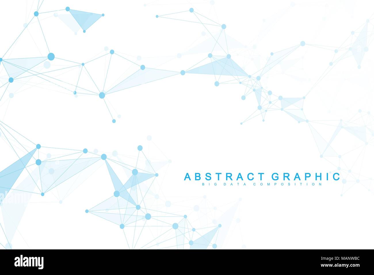 Geometric abstract background with connected line and dots. Graphic ...