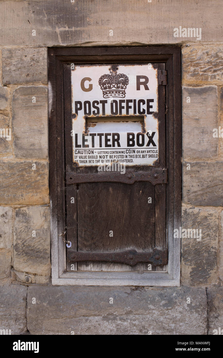 Very old post box collection letter box from the British Post Office ...
