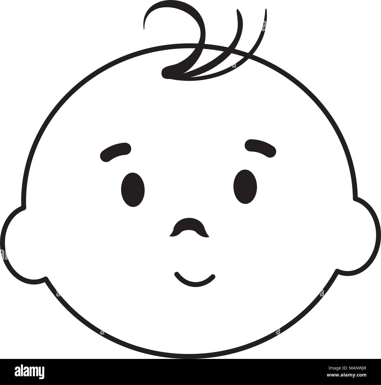 little boy baby head character Stock Vector Image & Art - Alamy