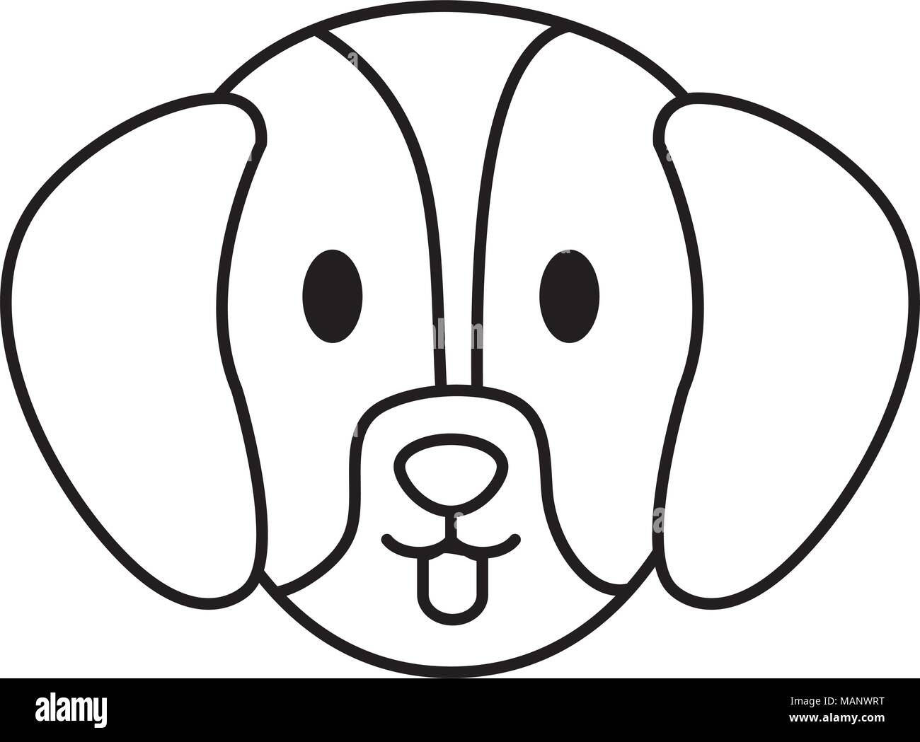 cute dog head pet friendly Stock Vector Image & Art - Alamy