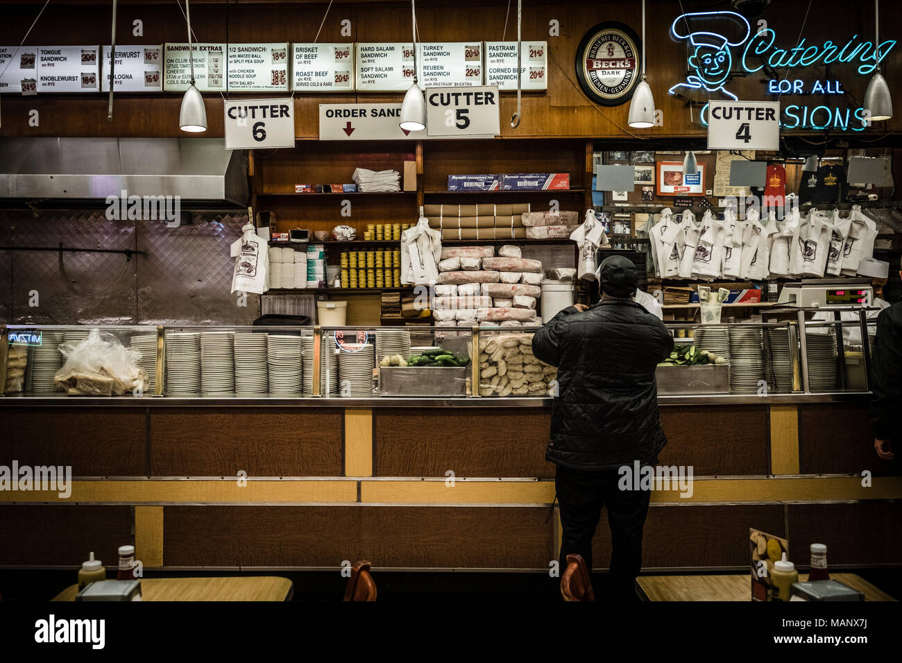 Katz´s Delicatessen, Deli Diner in New York City, interior Stock Photo ...