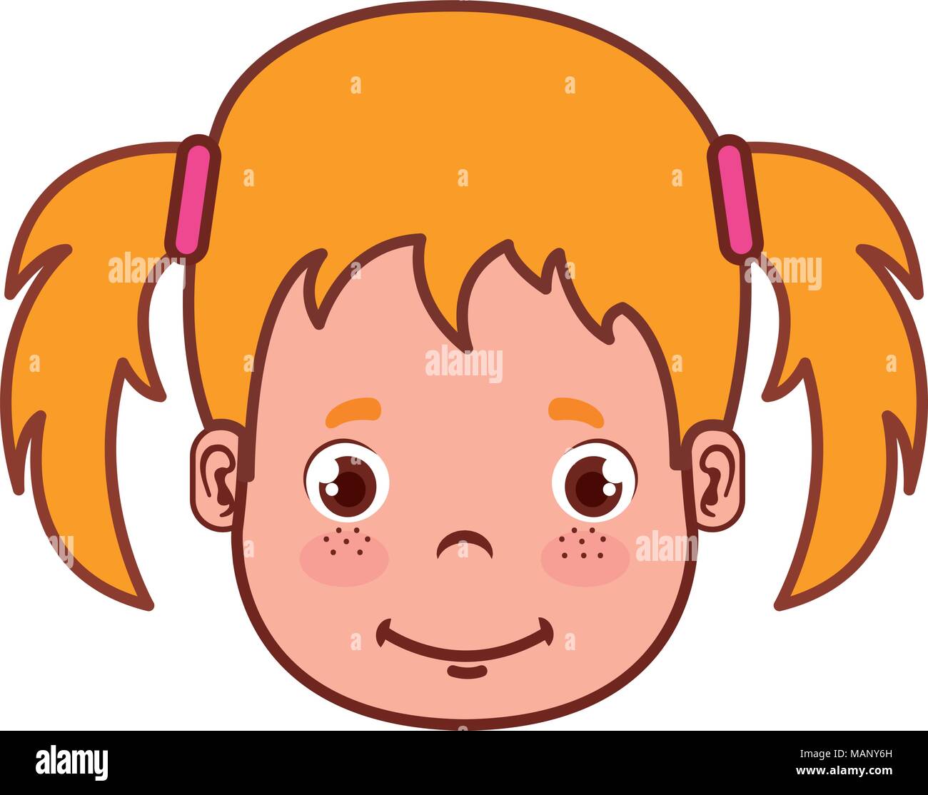 little girl head icon Stock Vector Image & Art - Alamy