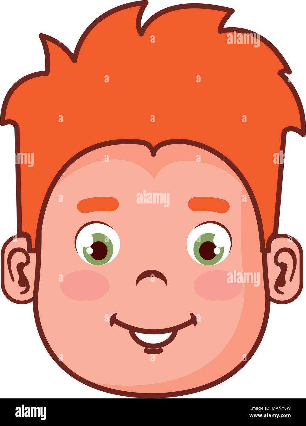 happy little boy head character Stock Vector Image & Art - Alamy