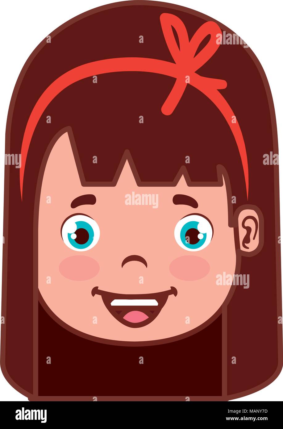 little girl head icon Stock Vector Image & Art - Alamy