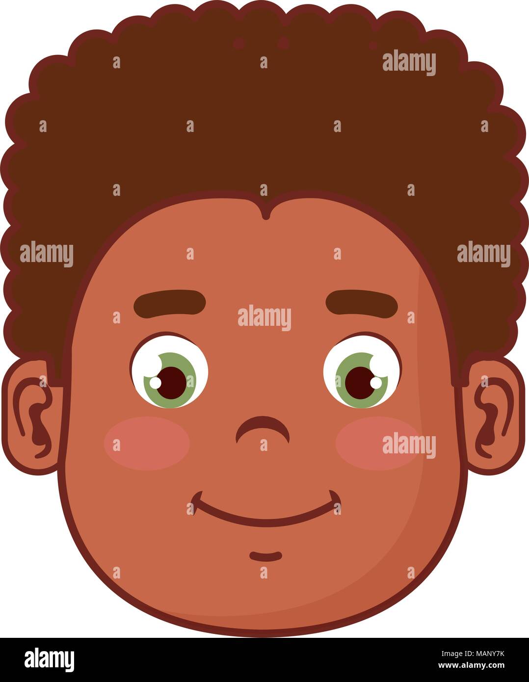 happy little boy head character Stock Vector Image & Art - Alamy