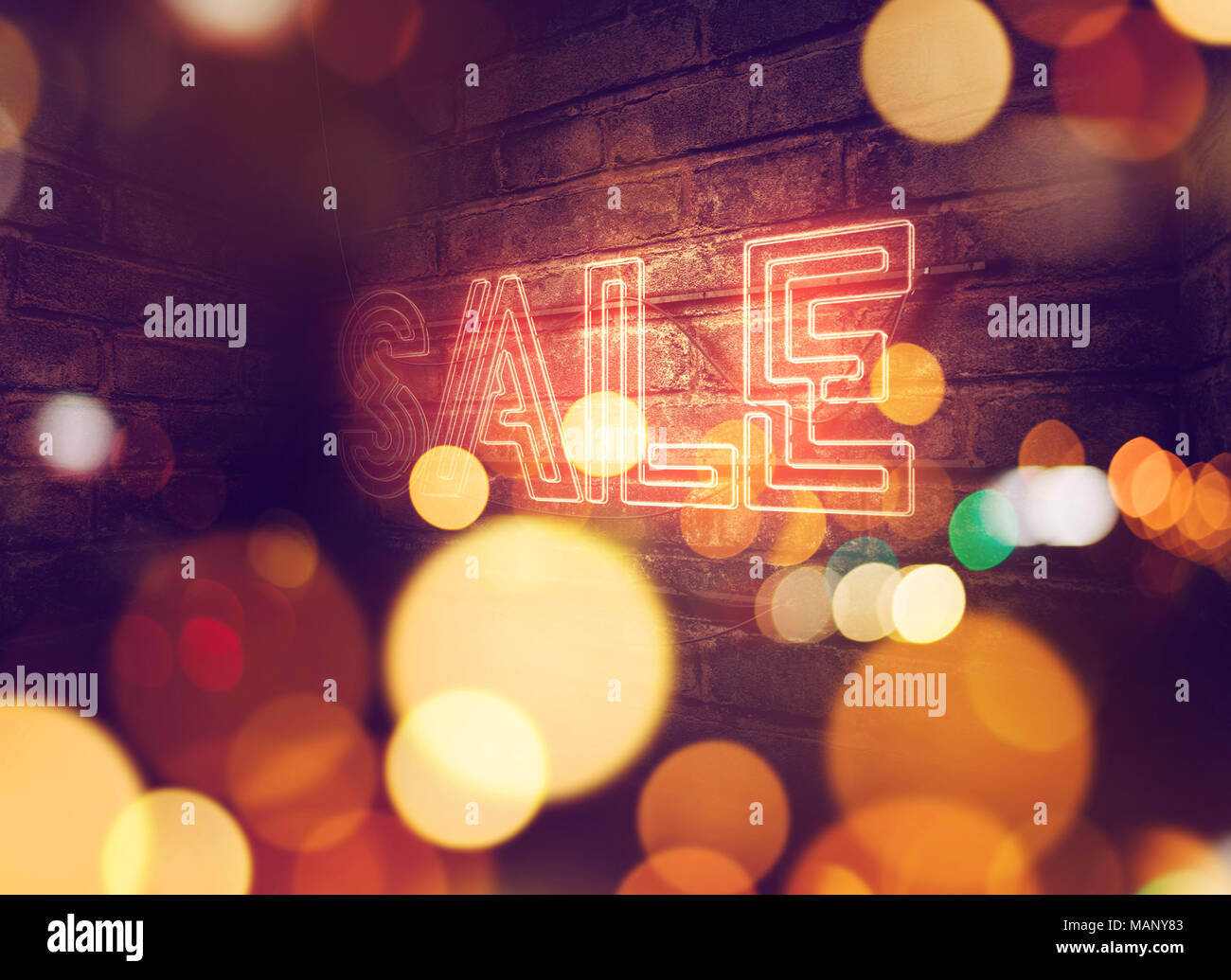 Sale neon sign, conceptual 3d rendering illustration Stock Photo - Alamy