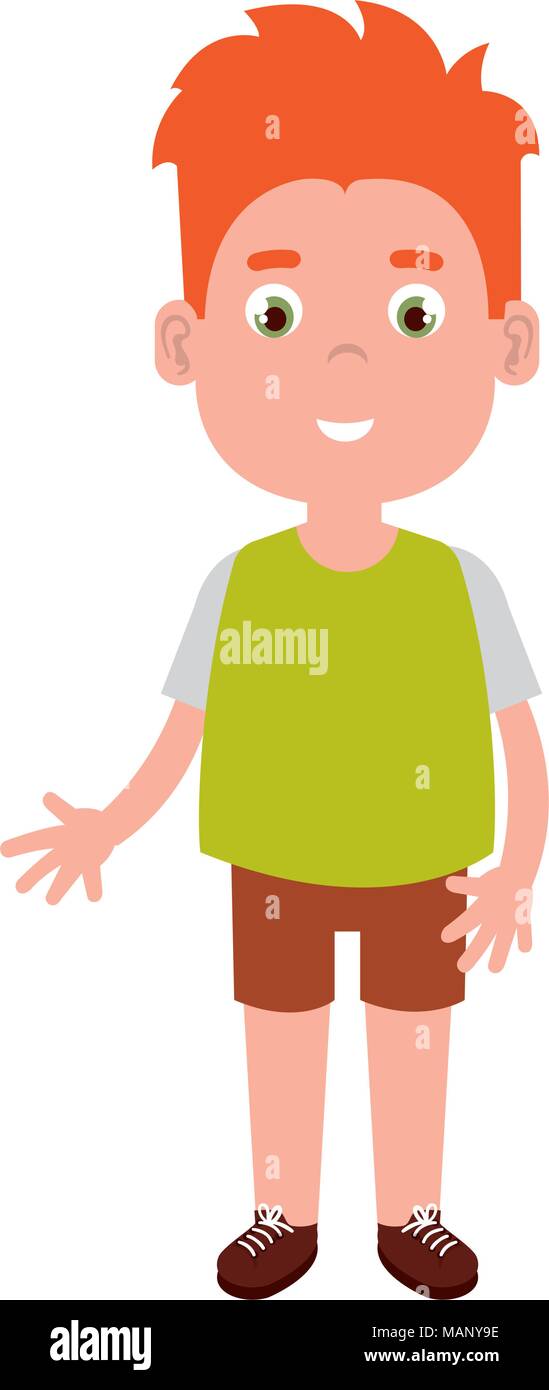 happy little boy character Stock Vector Image & Art - Alamy