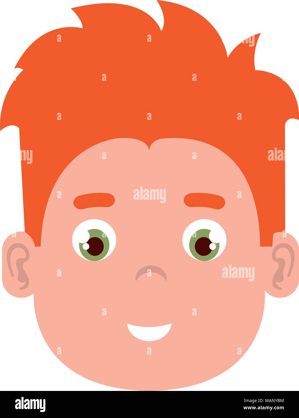 happy little boy head character Stock Vector Image & Art - Alamy