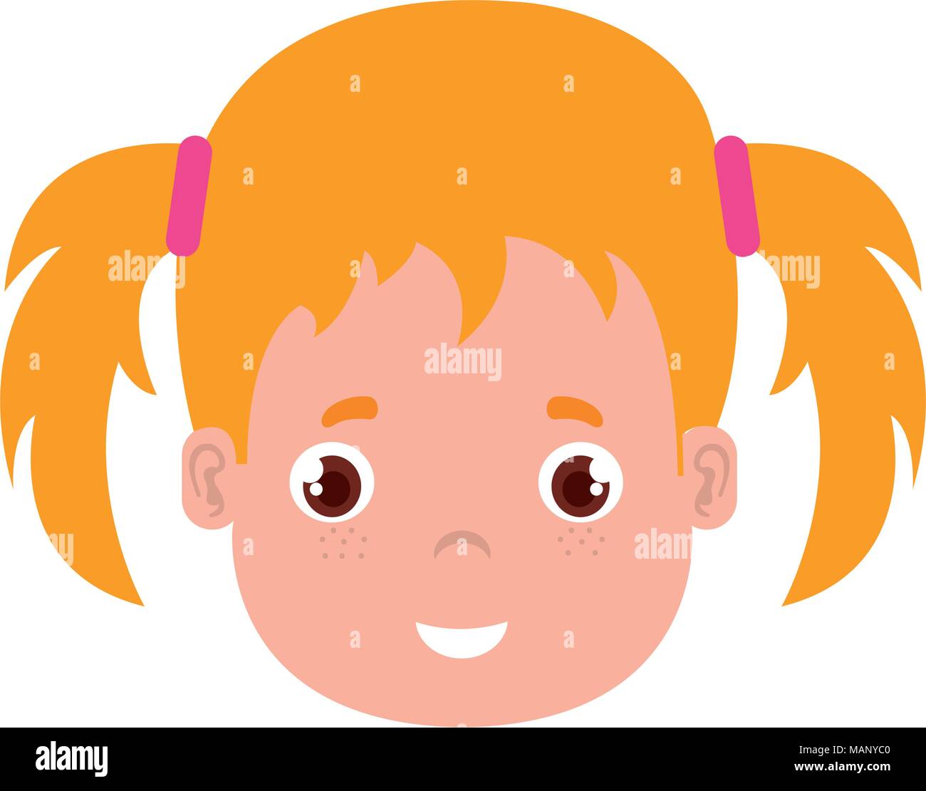 little girl head icon Stock Vector Image & Art - Alamy