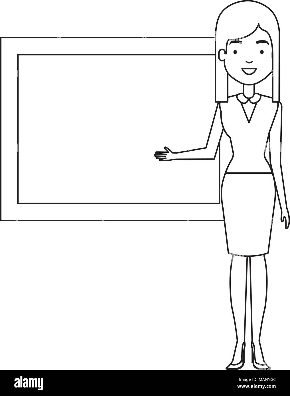 teacher with chalkboard character Stock Vector Image & Art - Alamy