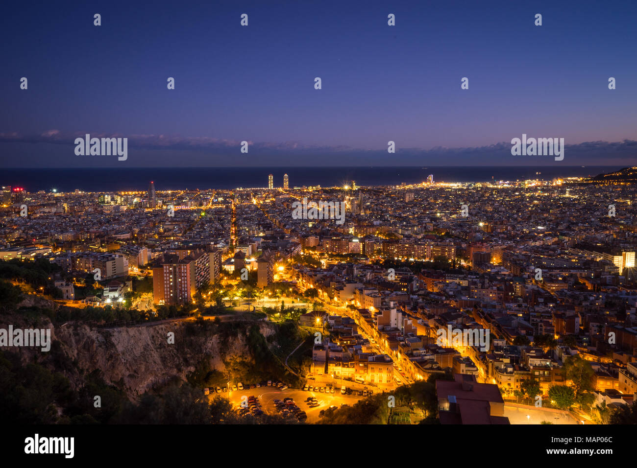 The night view from high at night Stock Photo - Alamy