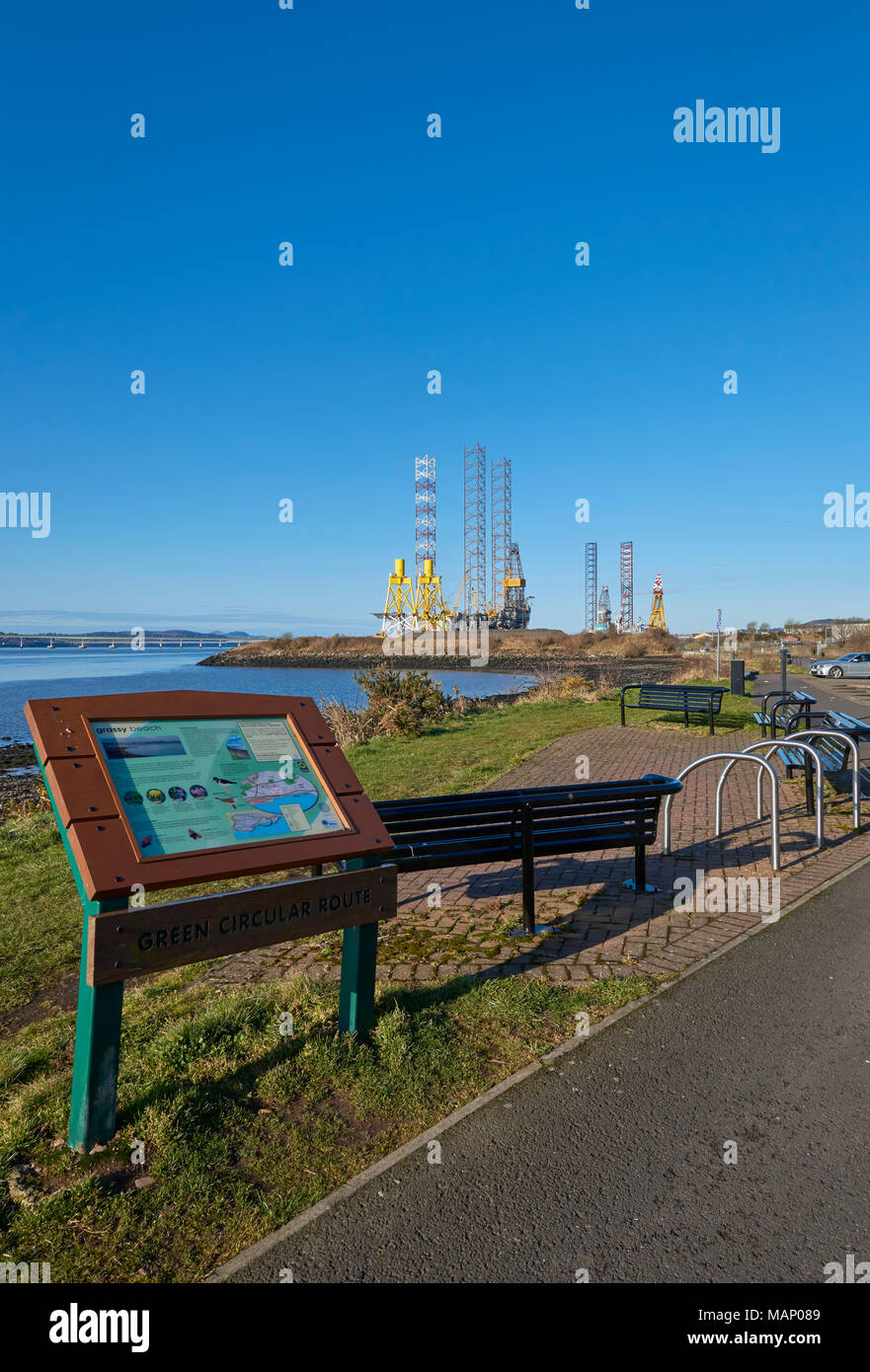 The Information sign at Grassy Beach on the Green Circular Walking and ...