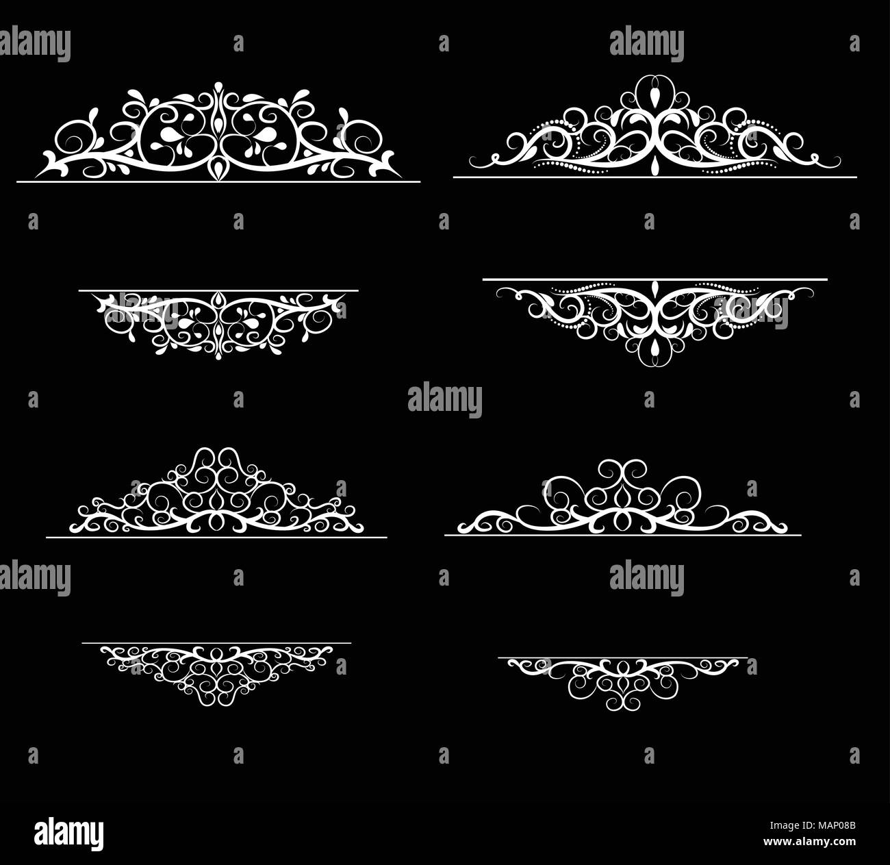Vintage vector swirl frame set Stock Vector Image & Art - Alamy