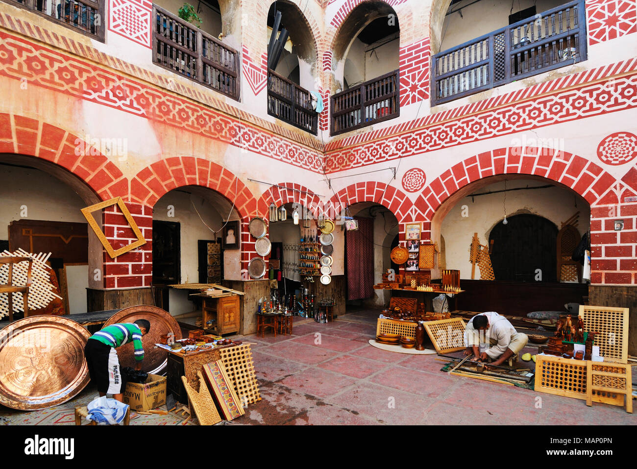 Foundouk courtyard in Marrakech. Morocco Stock Photo - Alamy