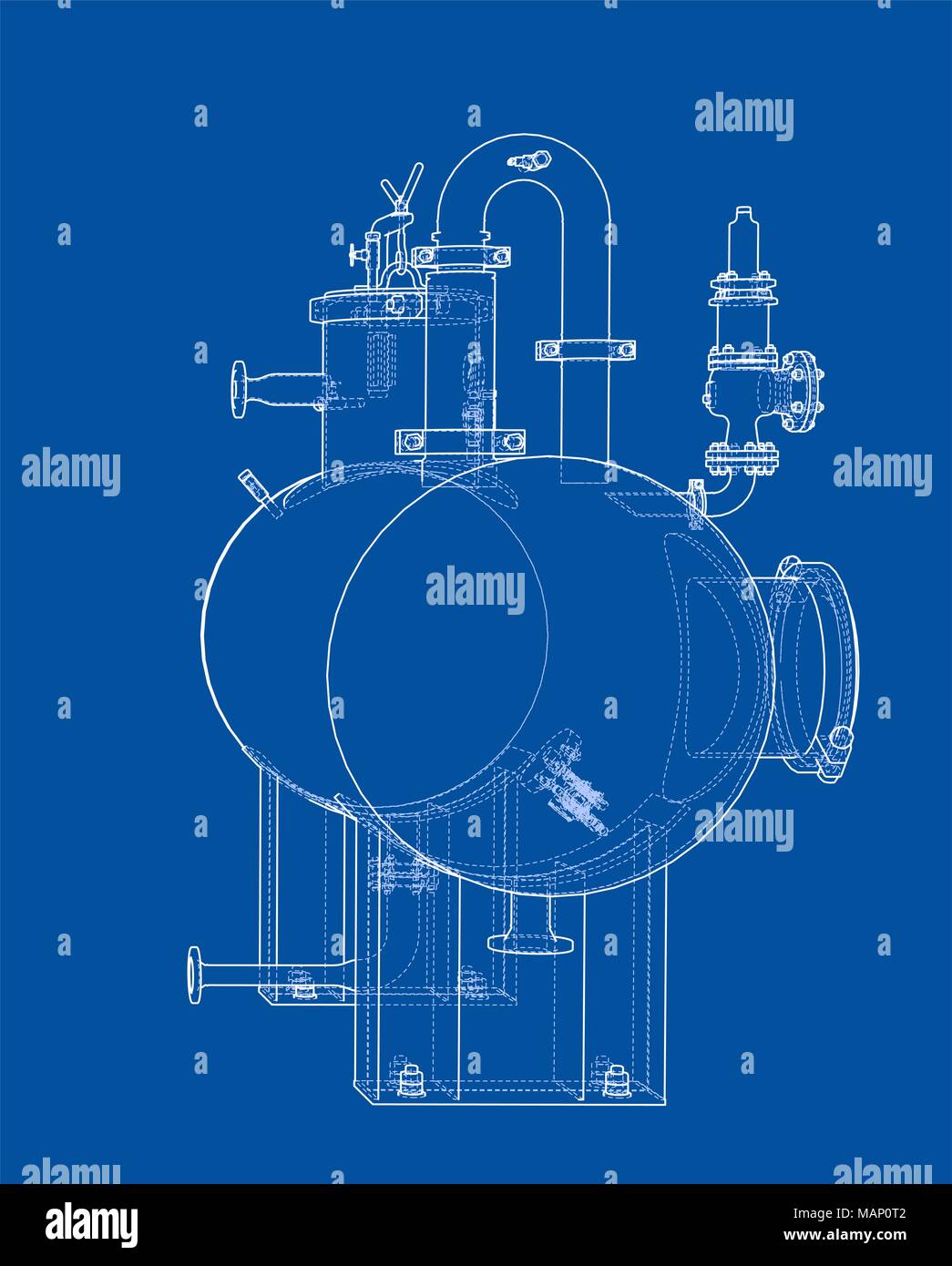 Sketch industrial equipment Stock Photo - Alamy