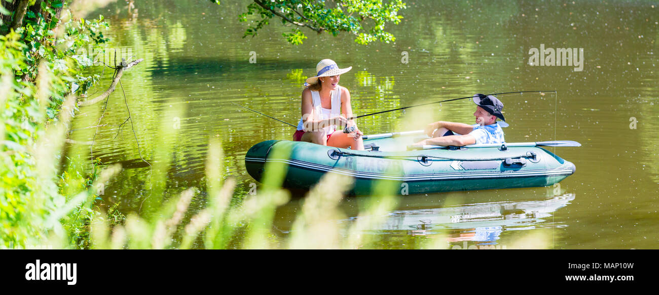 Friends fishing in river hi-res stock photography and images - Alamy