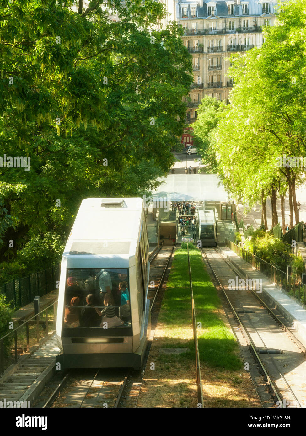 Funicular railway montmartre paris france hi-res stock photography and ...