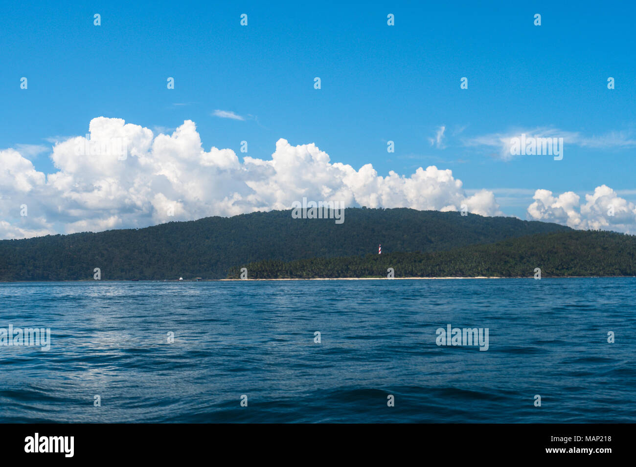 India Andaman Islands Neil Island. island in the distance. View from ...