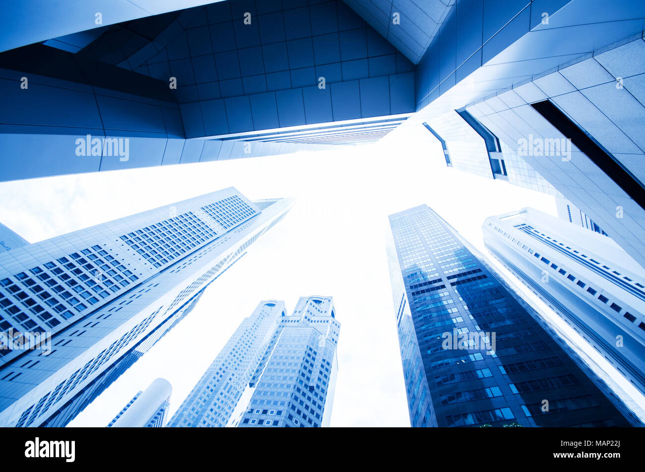 Modern business skyscrapers, high-rise buildings, architecture raising ...