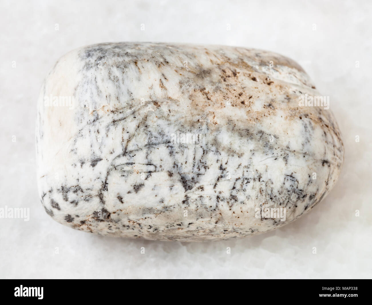 macro shooting of natural mineral rock specimen - tumbled Albite ...