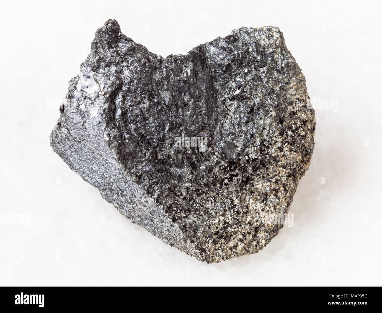 macro shooting of natural mineral rock specimen - peridotite stone with ...