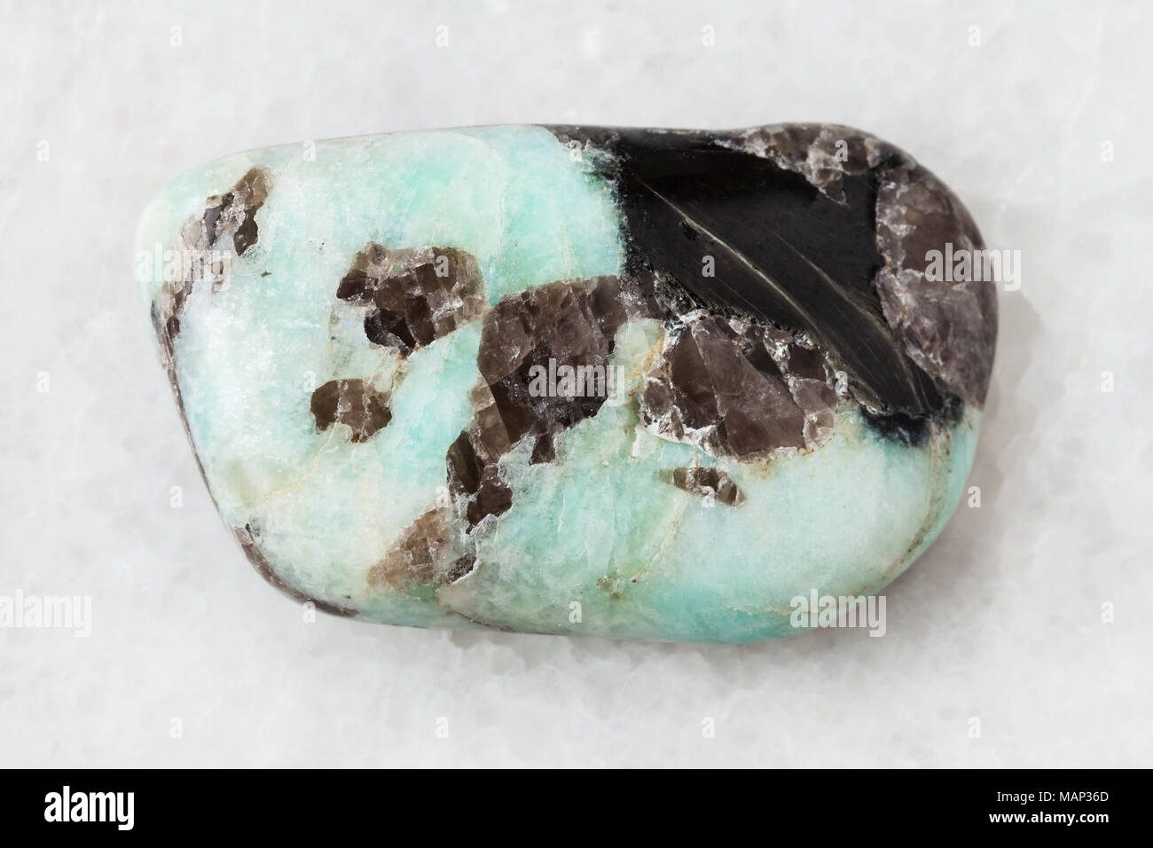 macro shooting of natural mineral rock specimen - tumbled Pegmatite ...