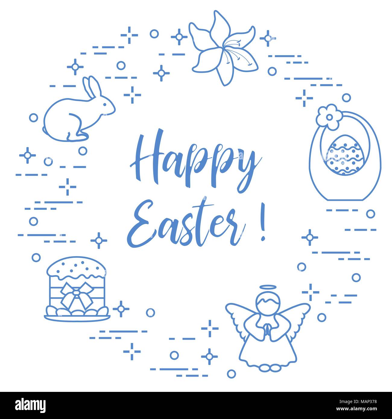 Easter holiday symbols greeting Stock Vector Images - Alamy