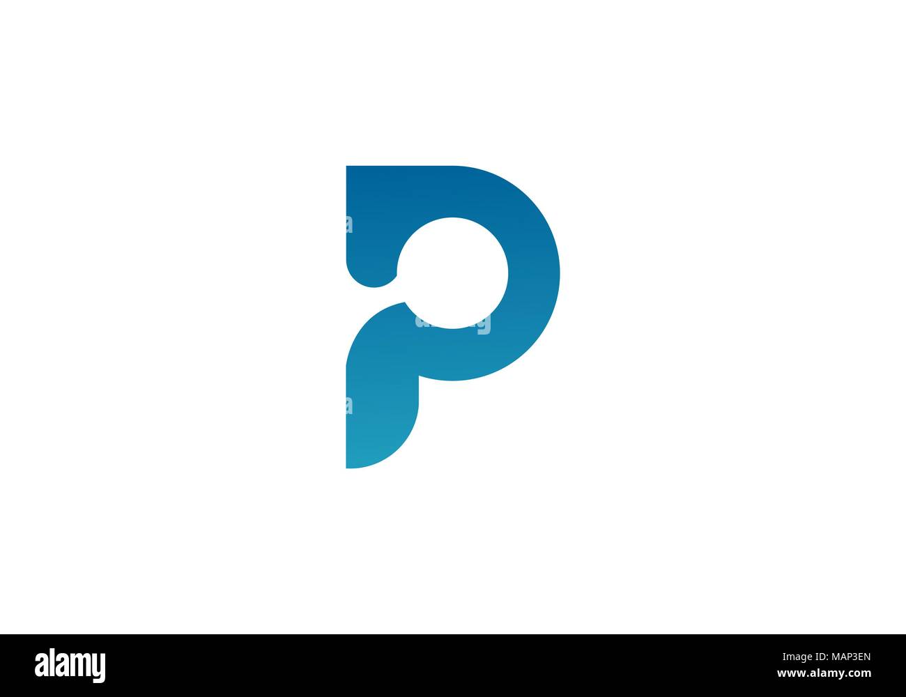 letter P logo vector Stock Photo - Alamy