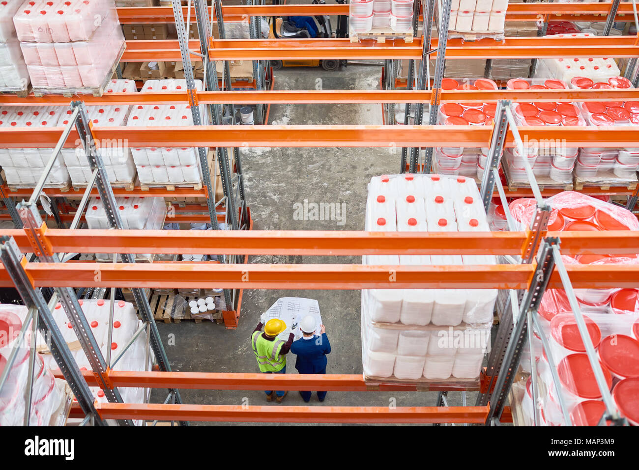 Workers Doing Inventory in Warehouse Stock Photo - Alamy