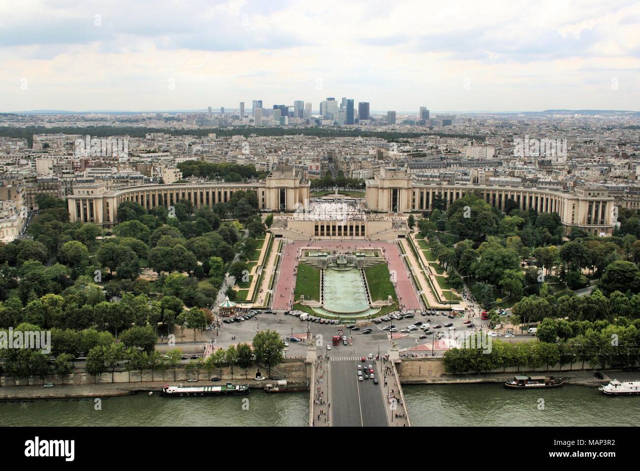 An aerial view of Paris from the Eiffel Tower Stock Photo - Alamy