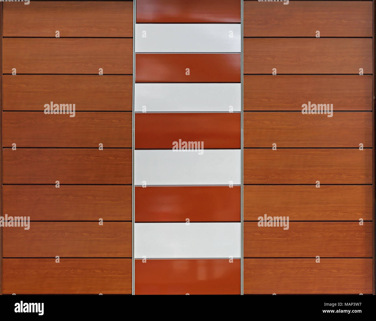 Decorative Brown Paneling With Composite Materials Stock Photo - Alamy