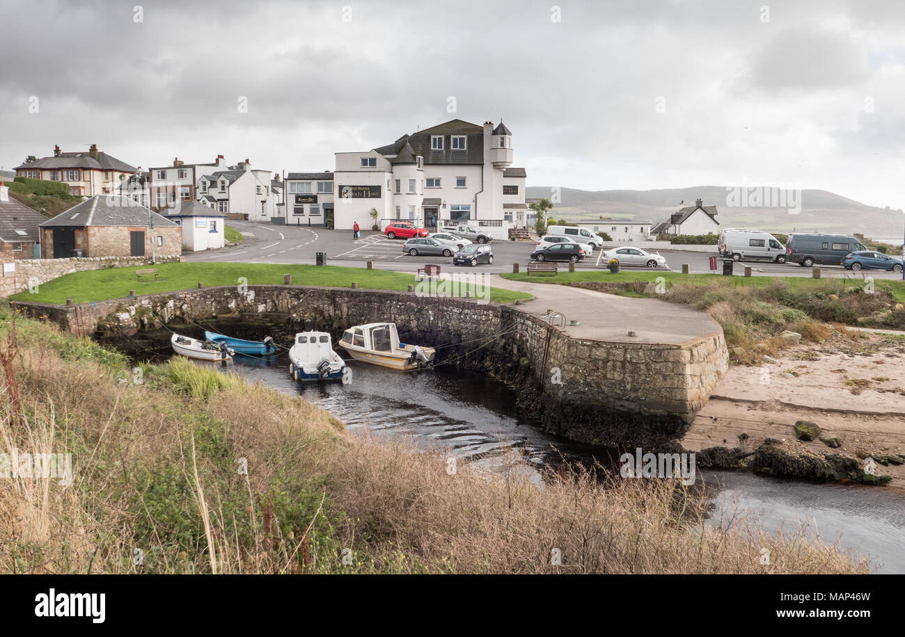 Blackwaterfoot harbour which is on the west coast of The Isle of Arran ...