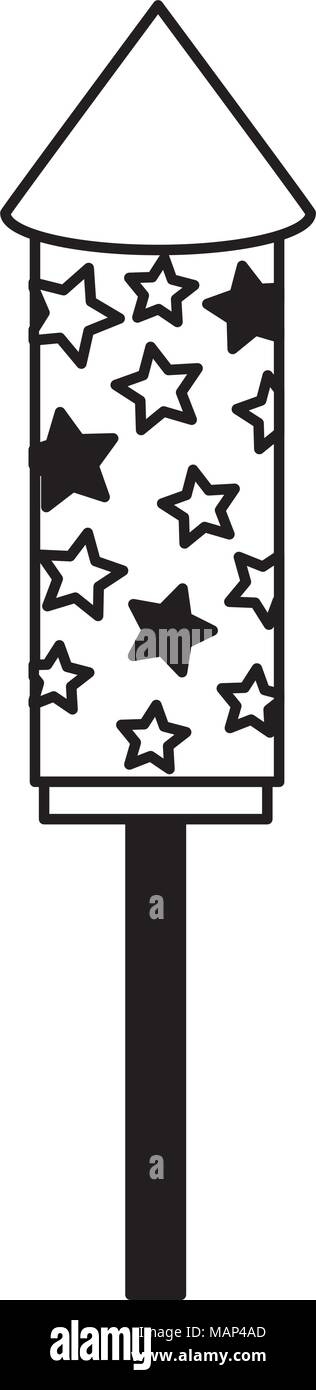 rocket fireworks event festival celebration vector illustration Stock ...