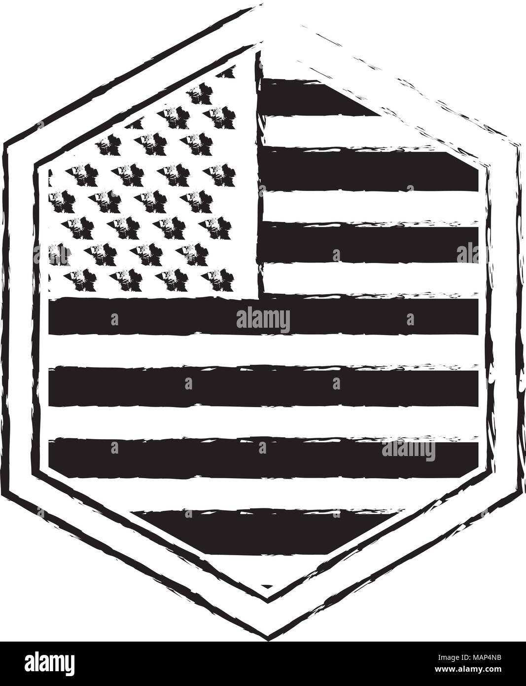 united states of america shape geometric frame vector illustration ...