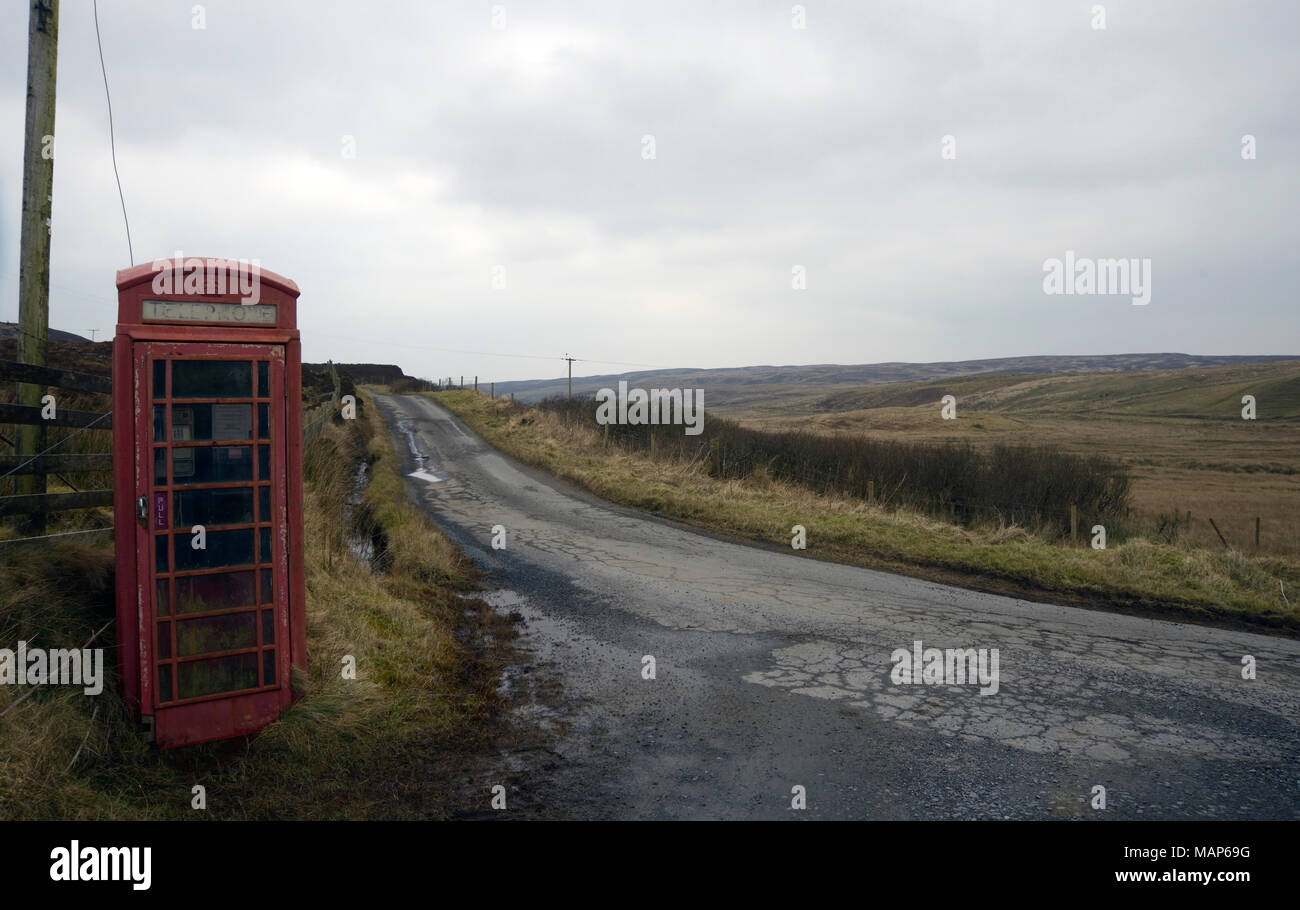 Red telephone box, Isle of Islay, Scotland Stock Photo - Alamy