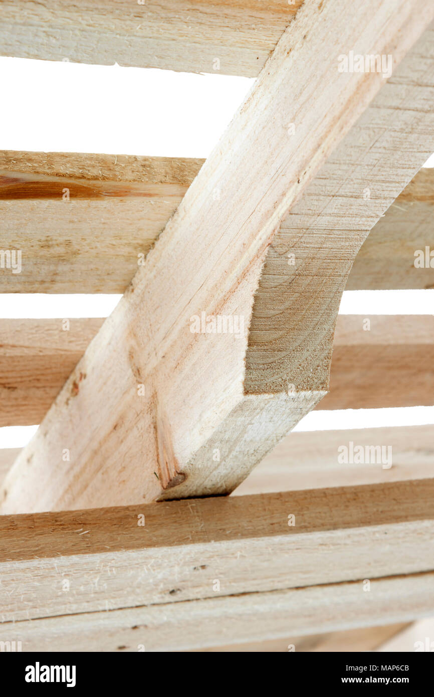 New wooden structure put together from pine boards Stock Photo - Alamy