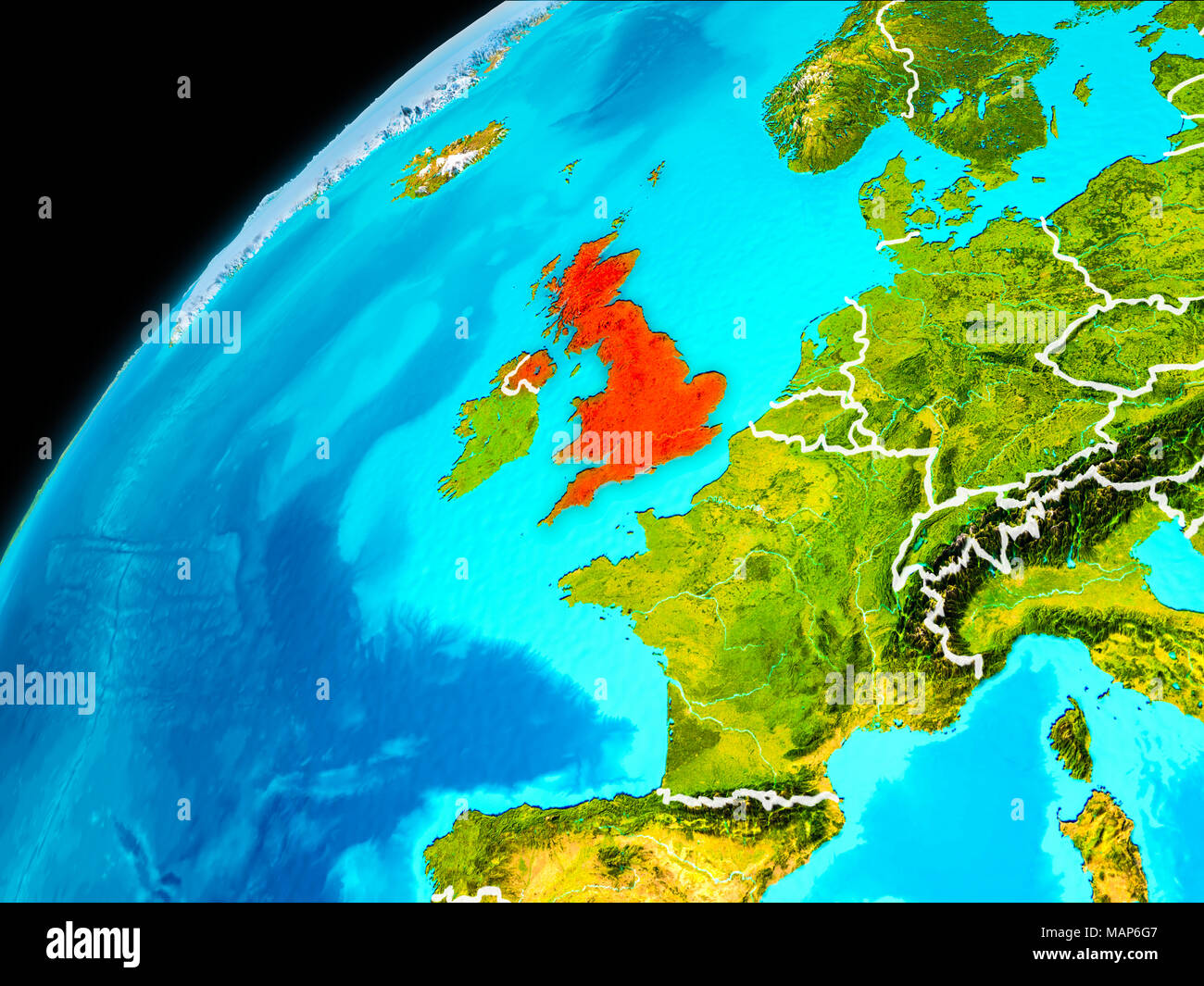 Uk 3d satellite image hi-res stock photography and images - Alamy