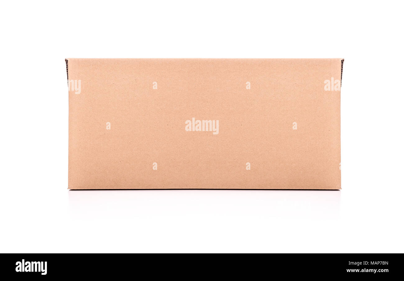 Cardboard mail box isolated on a white background Stock Photo - Alamy