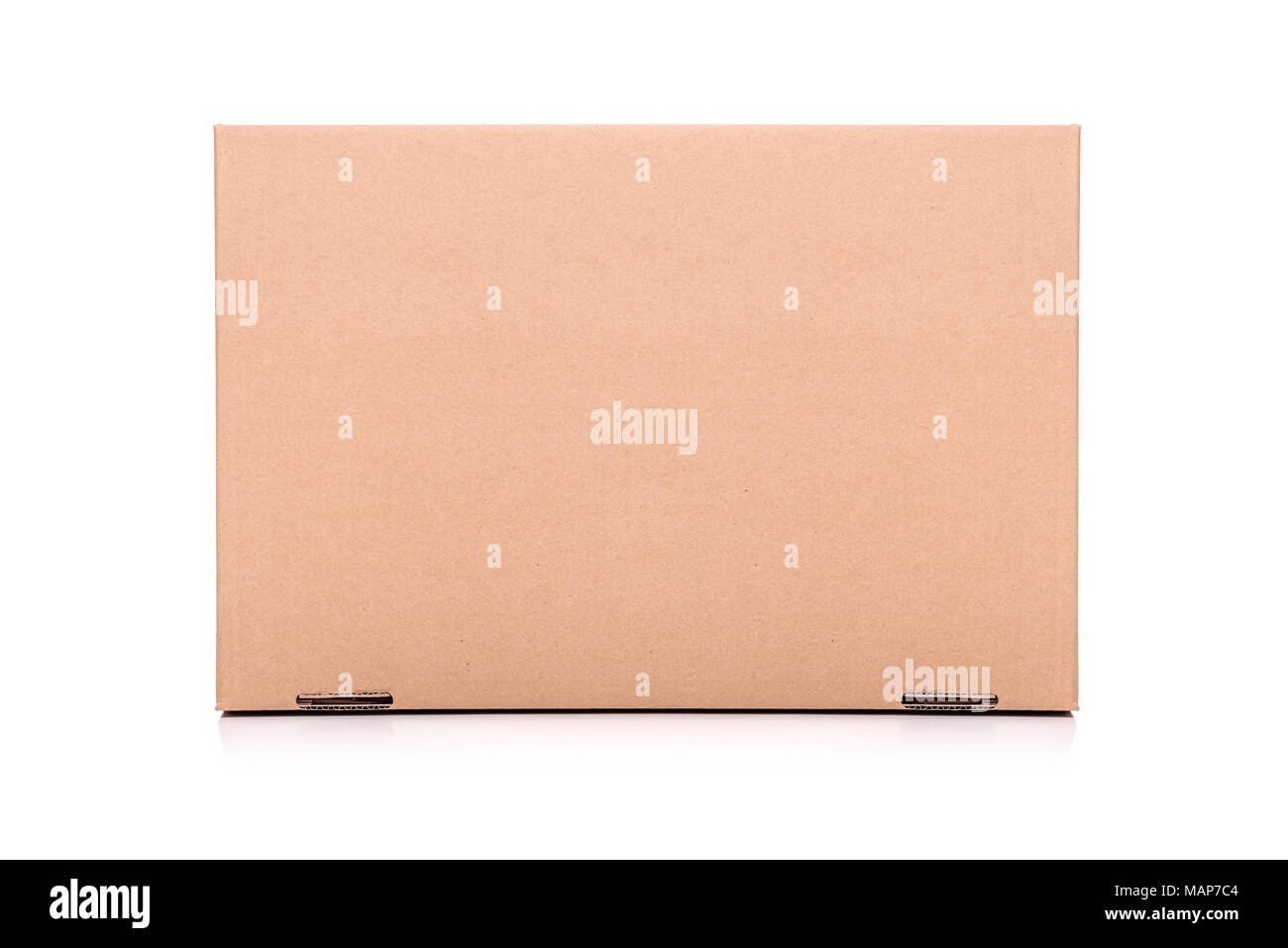 Cardboard mail box isolated on a white background Stock Photo - Alamy