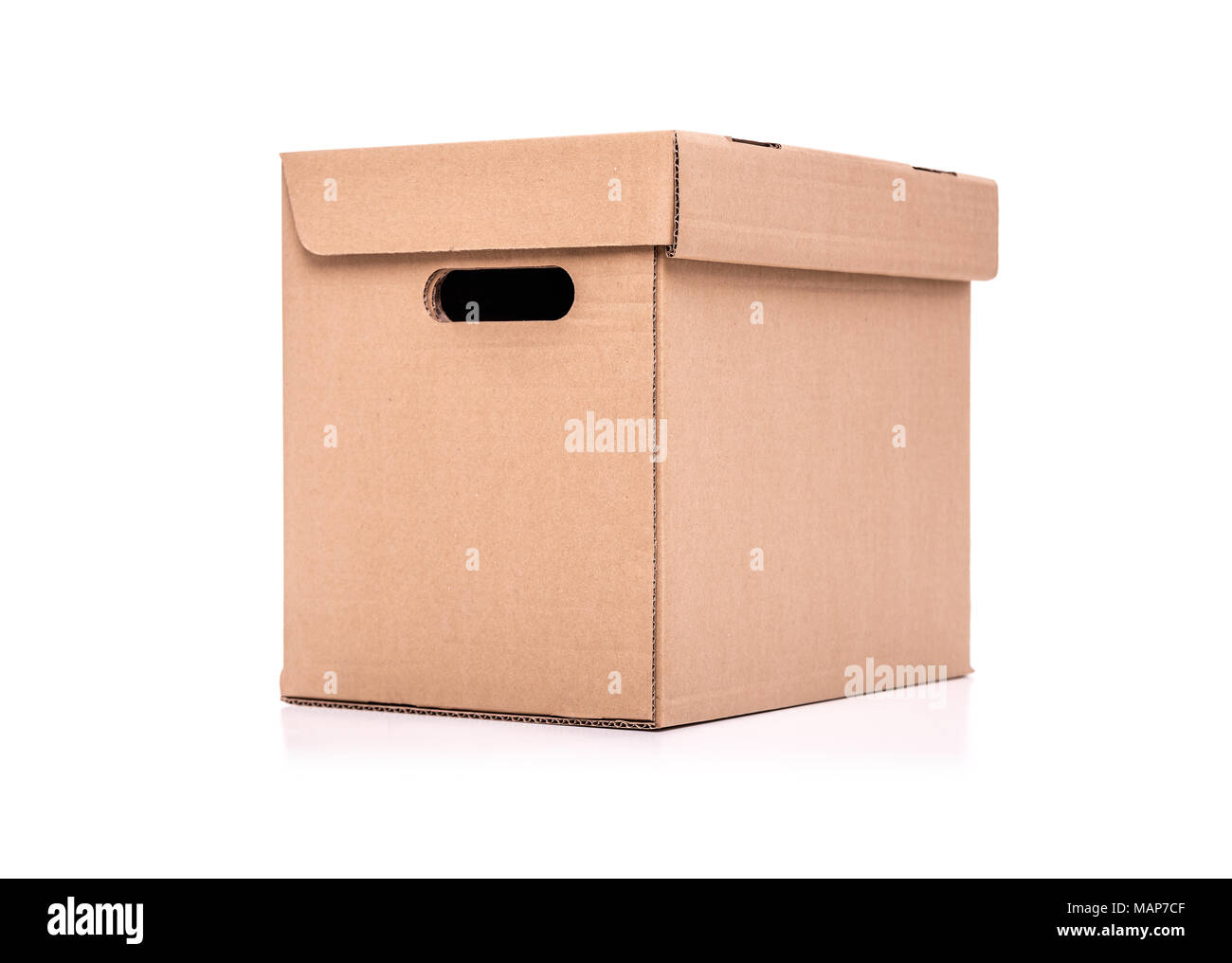 Cardboard mail box isolated on a white background Stock Photo - Alamy