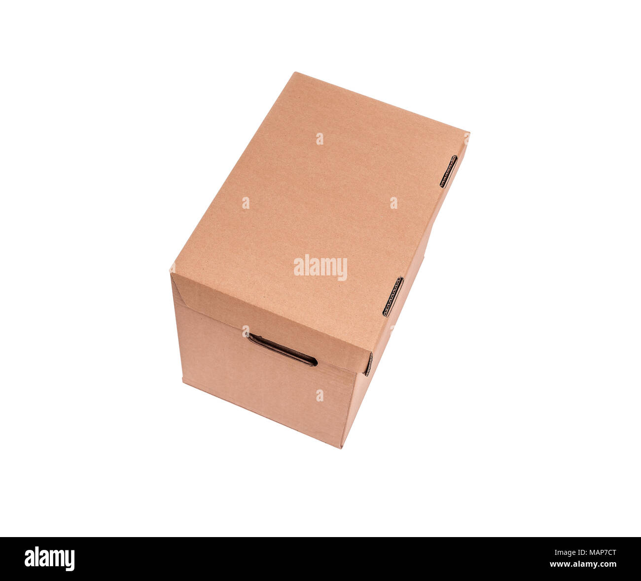 Cardboard mail box isolated on a white background Stock Photo - Alamy