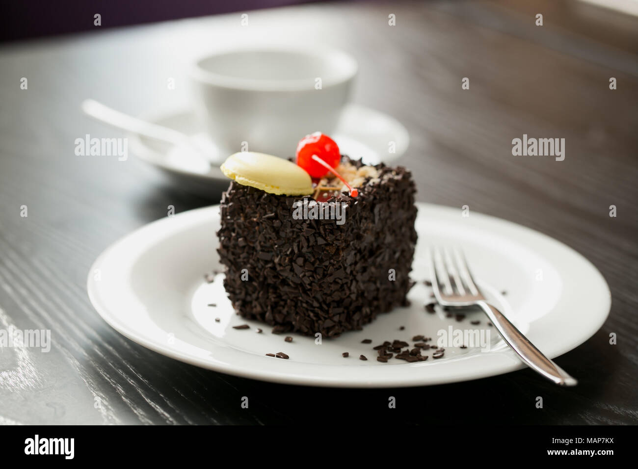 Slice of cake fork side view hi-res stock photography and images - Alamy