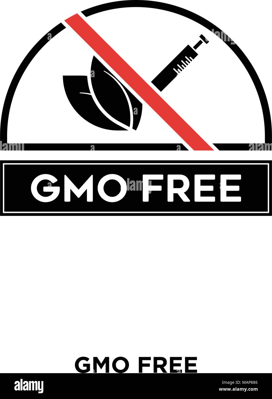 gmo free icon on white background, in black, vector icon illustration Stock Vector Image & Art ...