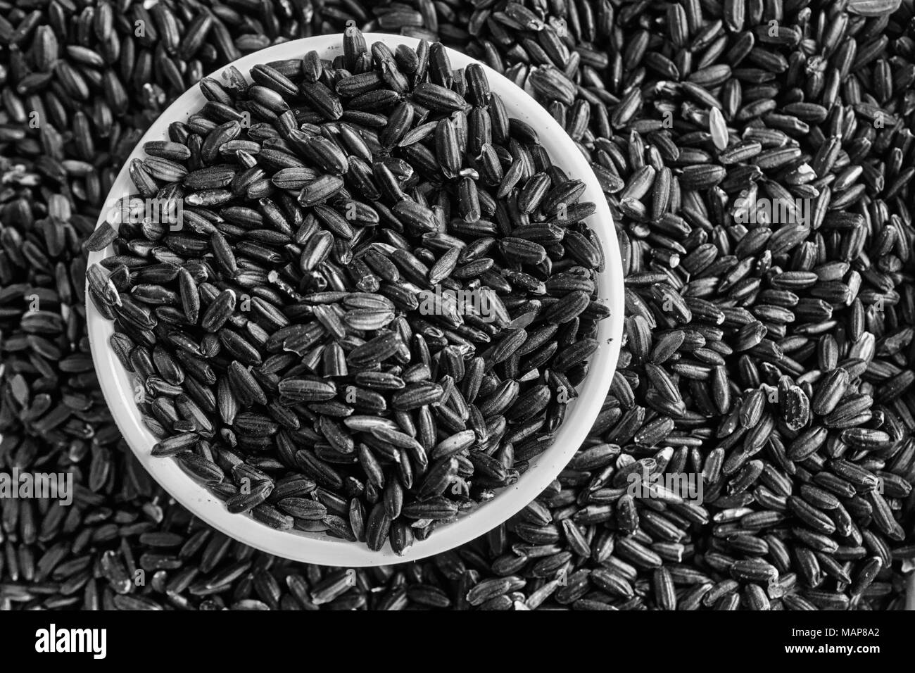 Uncooked white rice Black and White Stock Photos & Images - Alamy